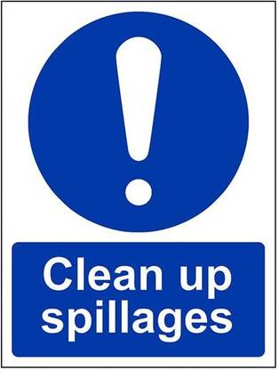 RLDigitalUnits Clean up spillages sign board Emergency Sign Price in ...