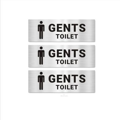 Mindcraftz Gents Toilet Sign board silver color Emergency Sign Price in ...