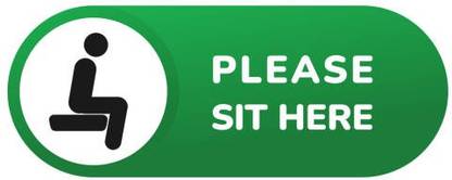RLDigitalUnits PLEASE SIT HERE SIGN BOARD Emergency Sign Price in India ...