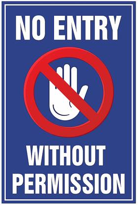 stylishdecor No entry without permission Emergency Sign Price in India ...