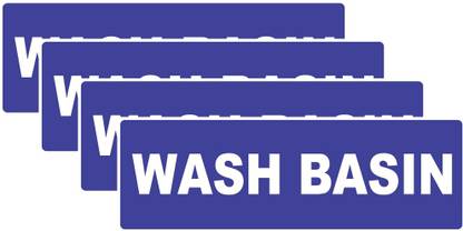 VAAIMAI Wash Basin Sticker, Vinyl UV Printed, 12X4 IN, Safety Signage ...