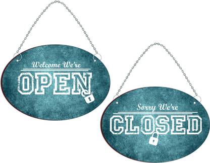 Blue Finch Welcome we're Open Sorry we're Close Emergency Sign Price in ...