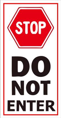 Ordershock Stop Do Not Enter Sign Board Multicolor Sunboard 7.6x4 Inch ...