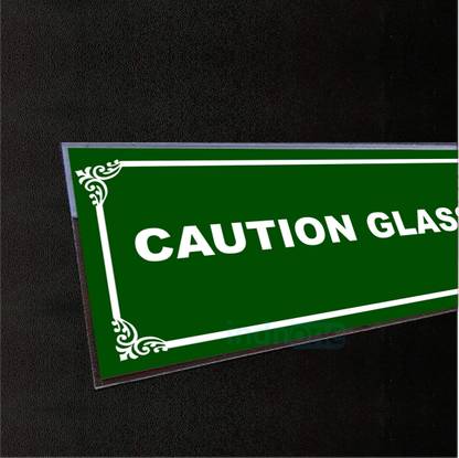 indnone Caution Glass Door Emergency Sign Price in India - Buy indnone ...