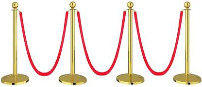 Robustt Golden Queue Manager with Red Velvet Rope | 900 mm Pillar | 1 ...
