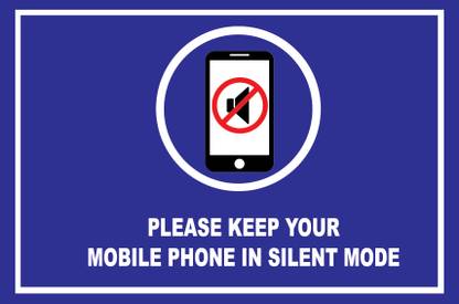 VVWV PLEASE KEEP YOUR MOBILE PHONE IN SILENT MODE SIGN STICKER FOR OFFICE HOSPITAL Emergency ...