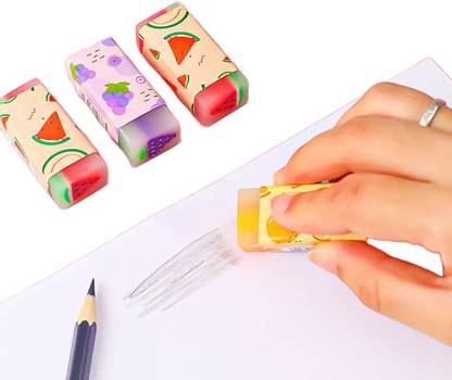 Flipkart.com | triple paper Sandwich scented cute fruits eraser school ...