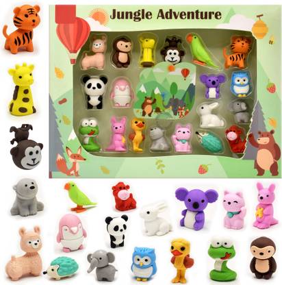 Flipkart.com | Kiditos Erasers Jungle Adventure Toys For Kids Play Kids ...