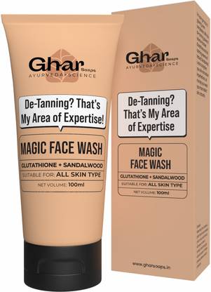 GHAR SOAPS Magic De-Tan Face wash I With Sandalwood ,Saffron ...