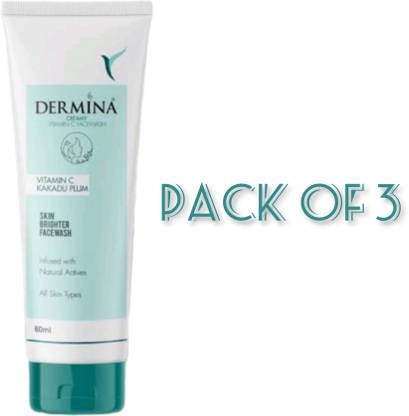 DERMINA Vitamin c face wash pack of 3 Face Wash - Price in India, Buy ...