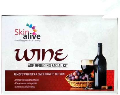 Skin Alive wine facial kit for smooth and silky skin(PACK OF 1) - Price ...