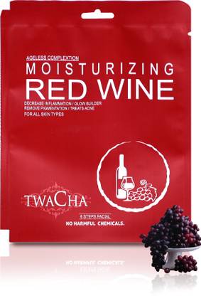twacha MOISTURIZING RED WINE Facial Kit for treat acne and remove ...
