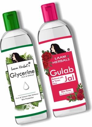 Laam Premium Gulabjal+IP Glycerine Combo Pack (200 ml+200 ml) - Price ...