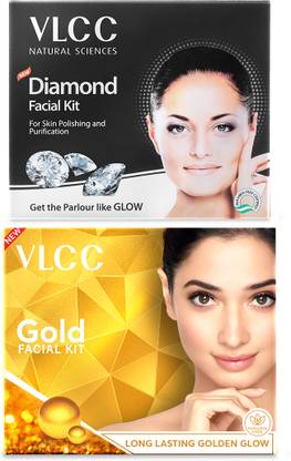 VLCC Gold Facial Kit and Insta Glow Gold Bleach - Price in India, Buy VLCC Gold Facial Kit and ...