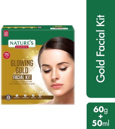 Nature's Essence Glowing Gold Facial Kit 60gm+15ml - Price in India ...