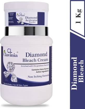 CLAVINIA Professional Diamond Bleach Cream With Activator 1 kg Price in ...