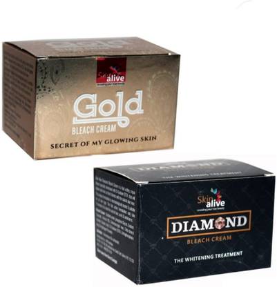 Skin Alive Gold & Diamond Bleach cream ( 150 ) ML - Price in India, Buy ...