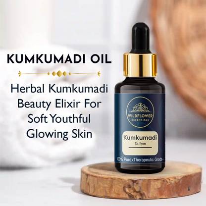 Wildflower essentials Kumkumadi Oil Herbal Kumkumadi Beauty Elixir For Soft Youthful & Glowing ...