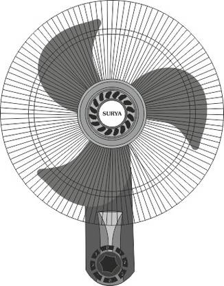 SURYA Surya Aero-X 450 mm Silent Operation 3 Blade Wall Fan Price in ...