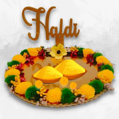 Unique Palette Beautiful Haldi Platter Haldi Ceremony Decoration ...