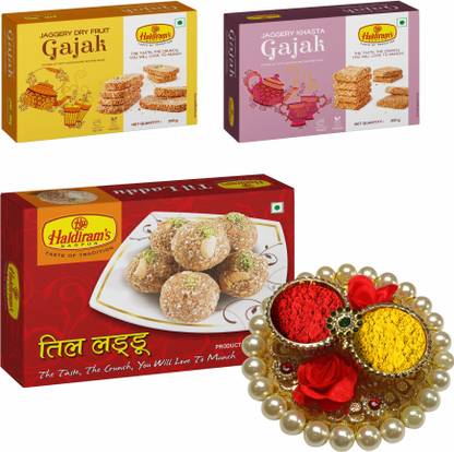 Haldiram's Til Ladoo 400g, Jaggary Khasta And Dry Fruit Gajak 200g With ...