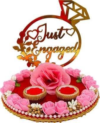 Unique Palette Just Engaged Ring Ceremony Wedding Ring Platter ...