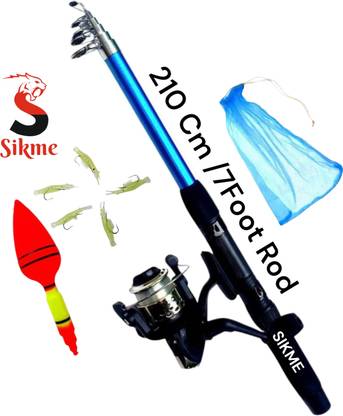 Sikme Ultimate Angler's Dream: 7-Foot/210cm Rod & Reel All-in-One ...