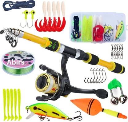 Abirs Floating rod telescopic high fiber set Foam special Yellow ...