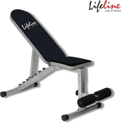 Lifeline LB 311 Adjustable Bench with 8 Levels, Flat, Incline & Decline ...