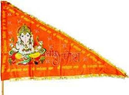 JASORIYA Ganesh Ji Flag/Jhanda / Ganpati Flag Large Size (40x53 Inch ...