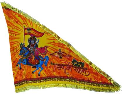 Manorath Shyambaba / Khatushyam ji Triangle Hand Flag khatu shyam ji ...