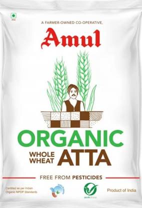 Amul Organic Whole Wheat Atta, 5 kg (FLOUR Price in India - Buy Amul ...