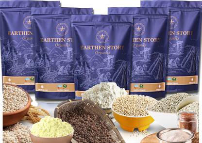 Earthen Story Organic Millets Flour / Atta Combo 900g*5 | Jowar, Bajra ...