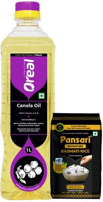 Oreal Canola Oil 1 Litre with 150G Pansari Basmati Rice Combo Price in ...