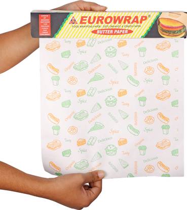 EUROFOIL Butter Paper for Roti, Cake, Burger, Pizza | Food Wrapping ...