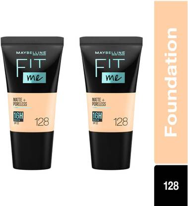 MAYBELLINE NEW YORK Liquid Foundation, Matte & Poreless, Fit Me, 128 ...
