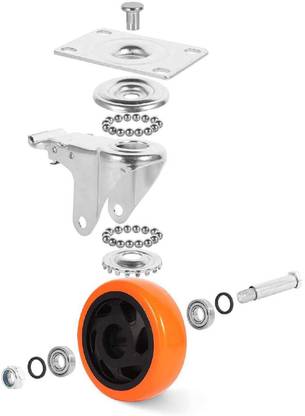 REVA 4" inch Caster Wheel, Heavy Duty 700kg, Polyurethane (PU) Wheels ...