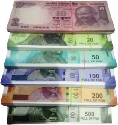 BBS DEAL Combo ( 9 Each x 6 =54 Nakli Note) Playing Indian Currency ...