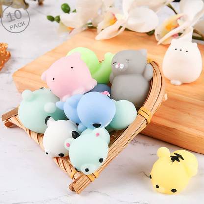 LaBeaute Mochi Squishy Kawaii Animal Toys - 10 Pack, Random Soft ...