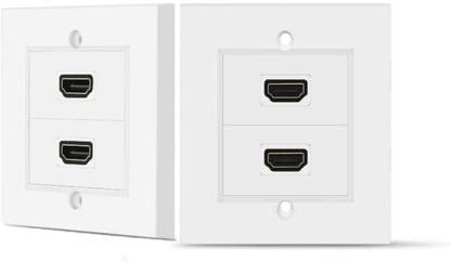 RyzCare HDMI Multimedia Modular Wall Socket Face Plate Socket Plug Jack ...