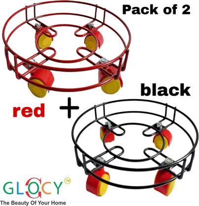 GLOCY Gas Cylinder Stands, LPG Cylinder Trolley Easily Movable Stand ...