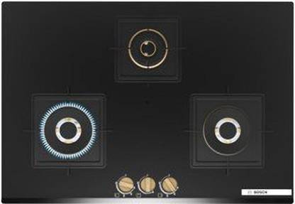 BOSCH Series 6 Gas hob 75 cm Tempered glass, Black PND7B6G20I Glass ...