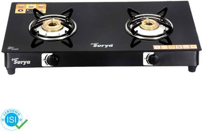 Golden Surya Premium Glass Top 2 Burner Manual Gas Stove | Chula Gas ...