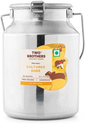 Two Brothers Organic Farms A2 Ghee, Cultured Cow Desi Ghee Ghee Tin ...