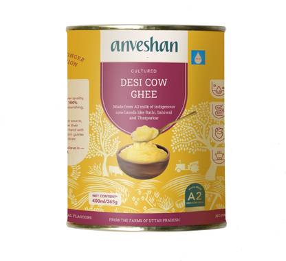 Anveshan A2 Cultured Desi Cow Ghee - 400ML Ghee 400 ml Tin Price in ...