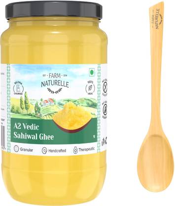 Farm Naturelle 100% Pure Desi Sahiwal Cow Ghee from A2 Milk Big Glass ...