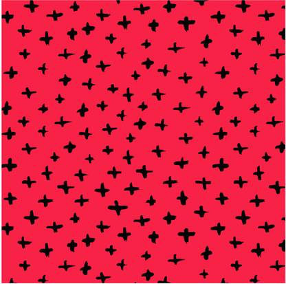Paper Pep Red Black Cross Spots Print Gift Wrapping Paper 19"X29", Pack ...