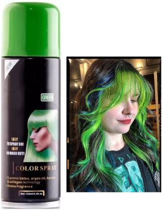 Arcanuy Original green hair highlight color spray , green - Price in ...