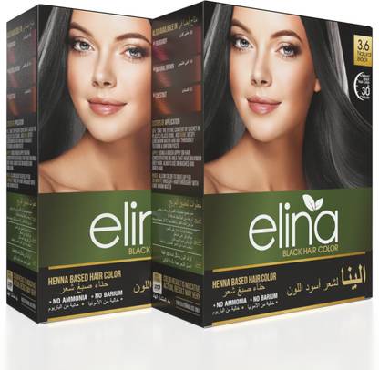 ELINA Henna Based Hair Color Powder | Men & Women| Ammonia Free| Pack ...