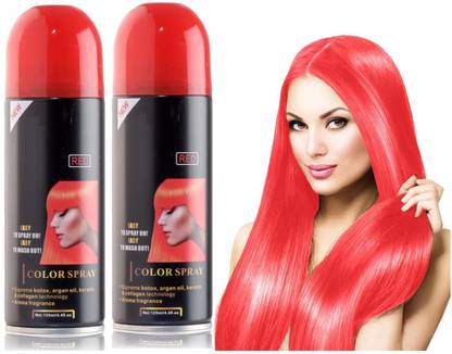 MYEONG instant hair style highlight color spray , Red - Price in India ...